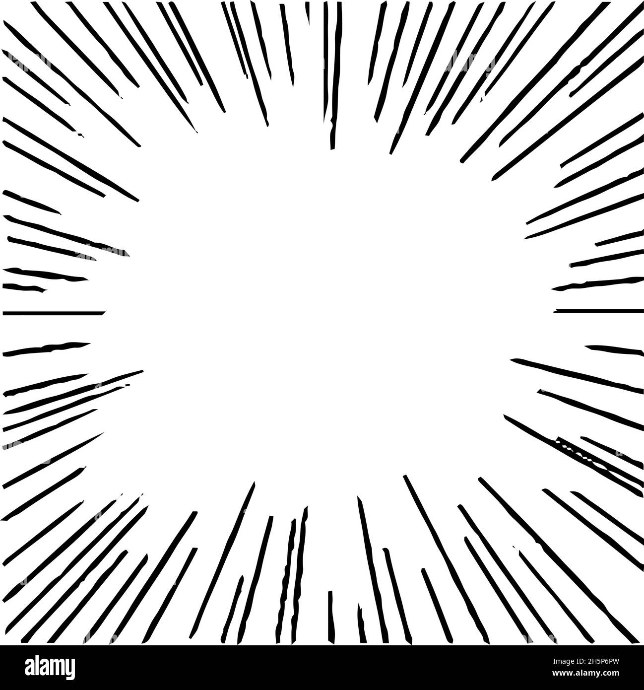 This is a illustration of Hand-painted comic concentrated lines Stock ...