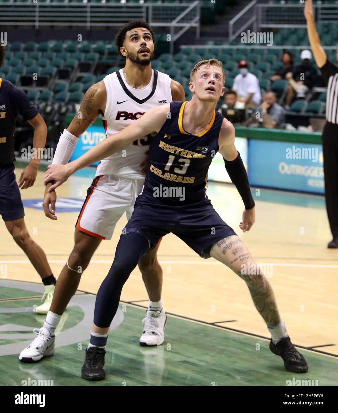 November 10, 2021 - Pacific Tigers forward Jeremiah Bailey #13 and ...