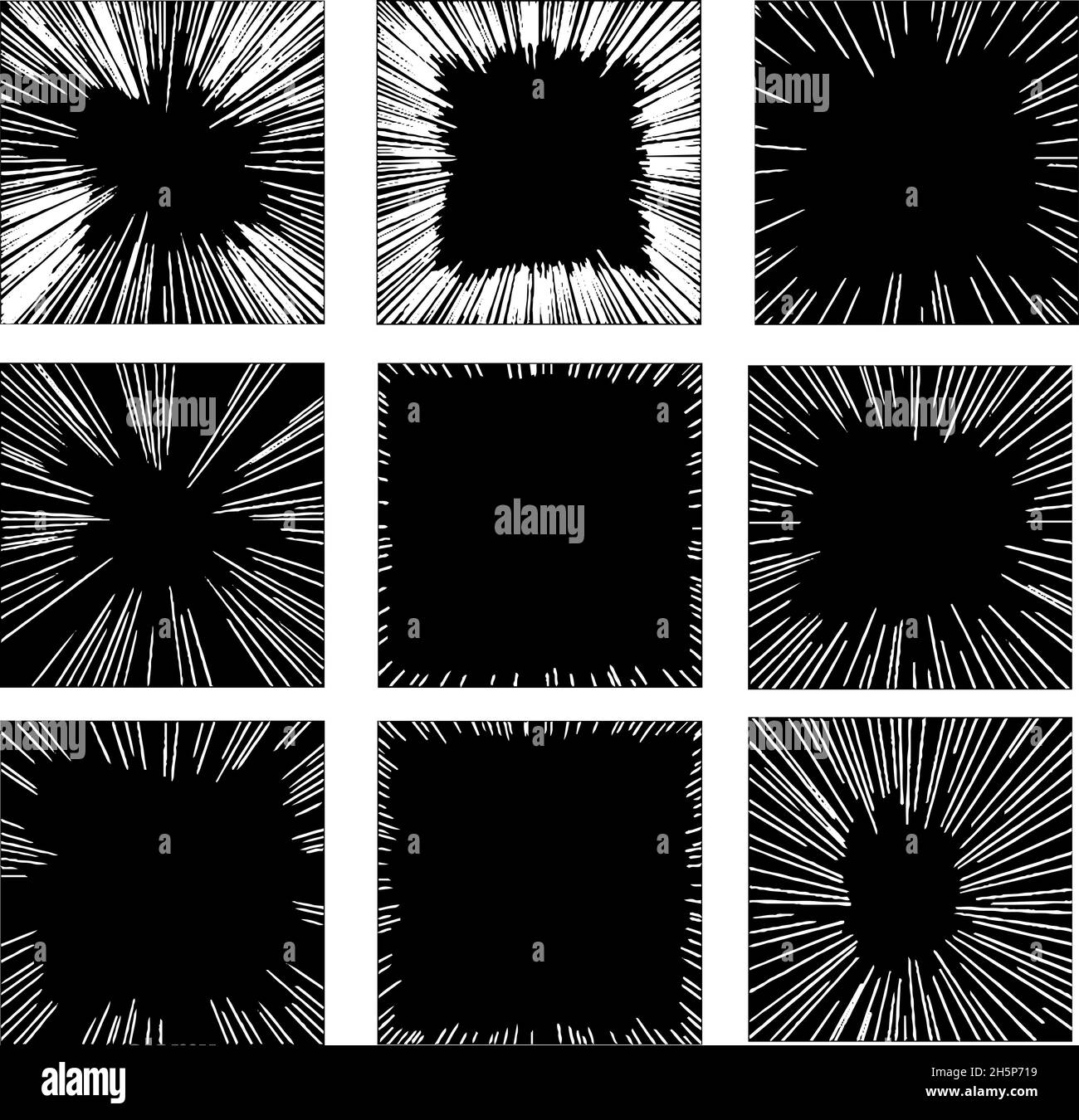 This is a illustration of Hand-painted comic concentrated lines Stock ...