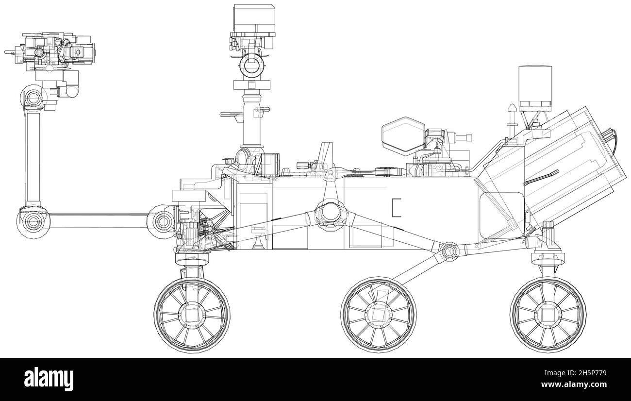 Mars Rover. Vector rendering of 3d Stock Vector Image & Art - Alamy