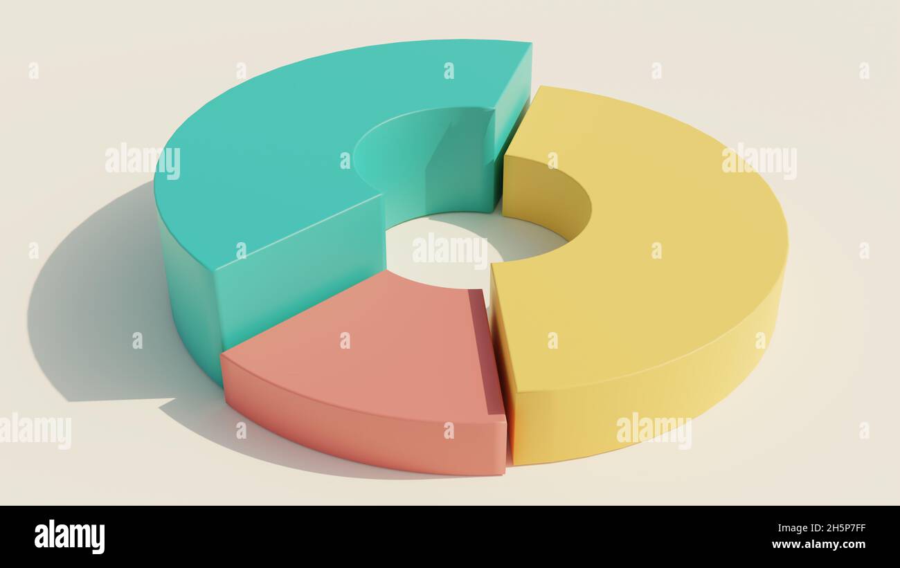 Isometric Donut chart. Financial analysis concept. 3D rendering ...