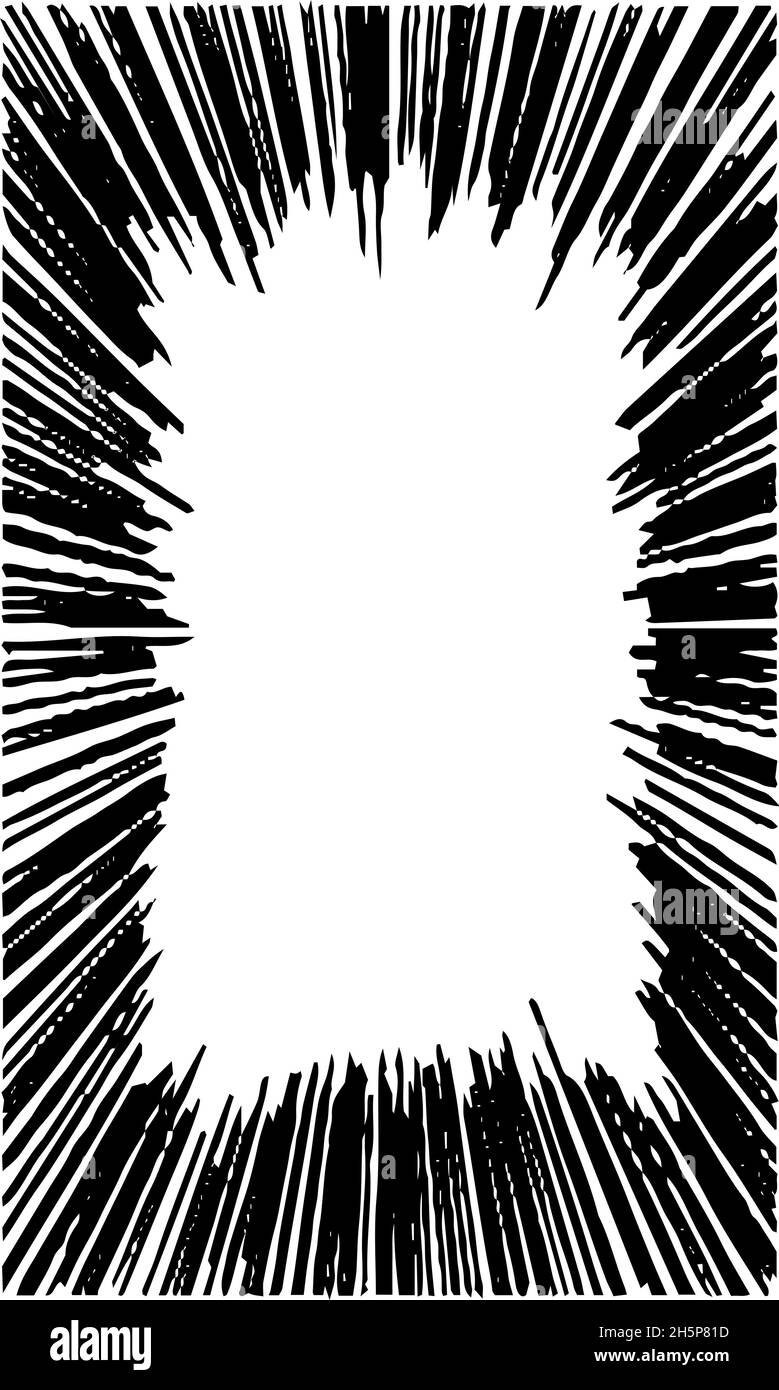 This is a illustration of Vertical Hand-painted comic concentrated ...