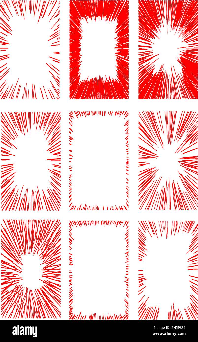 This is a illustration of Vertical Hand-painted comic concentrated ...