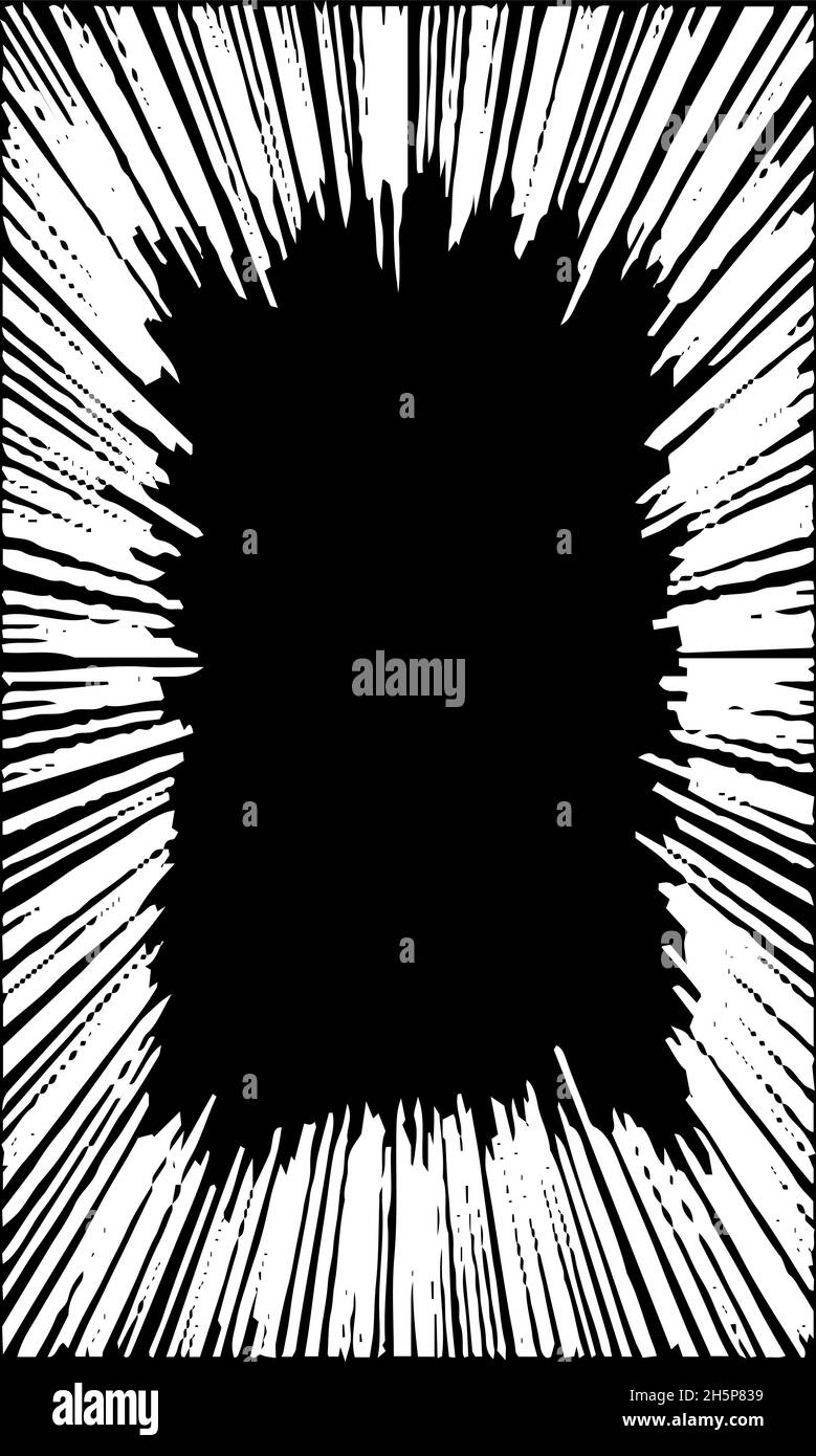 This is a illustration of Vertical Hand-painted comic concentrated ...