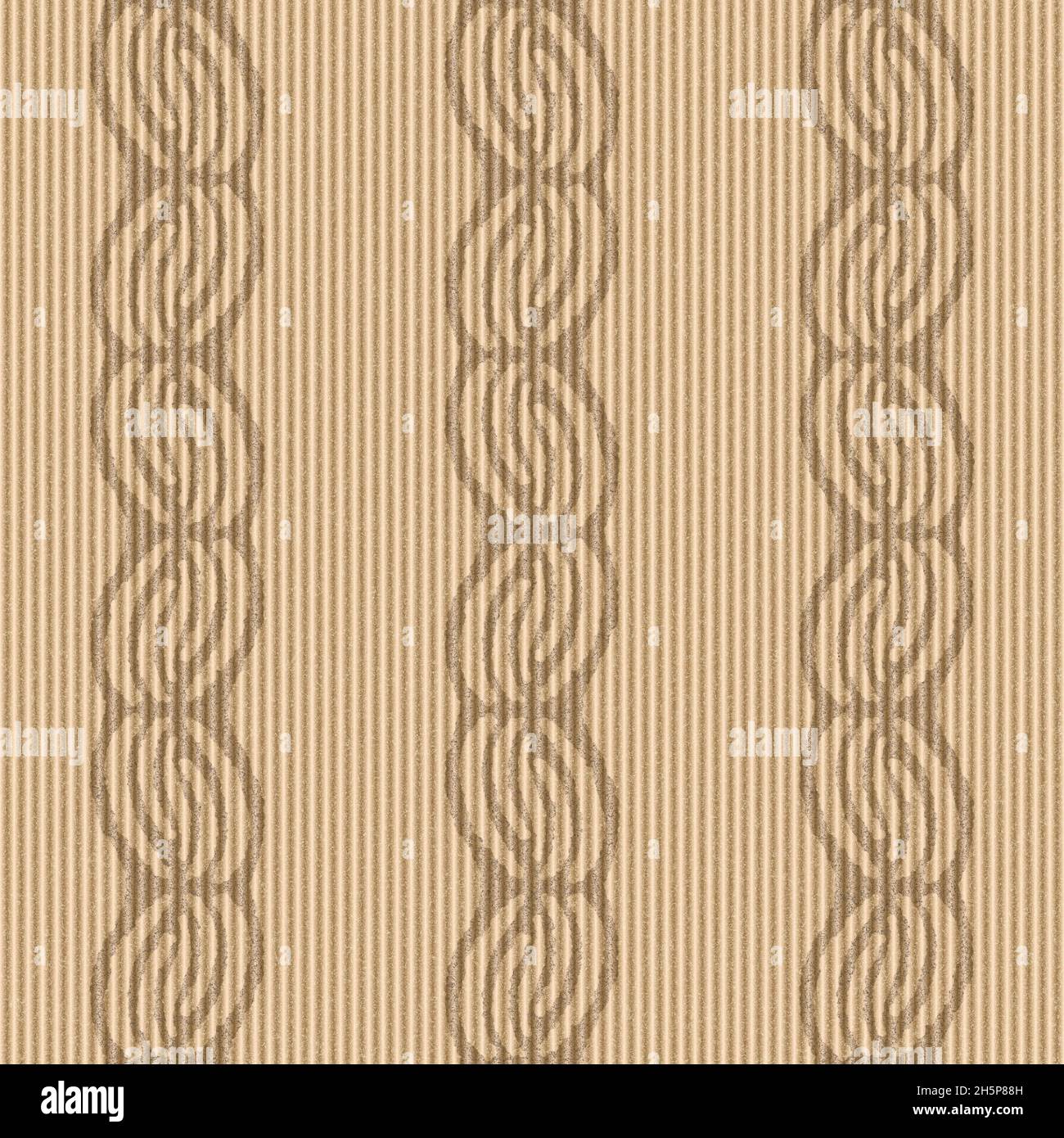 Ecru recycled corrugated pulp card paper texture. Ribbed plain neutral ...