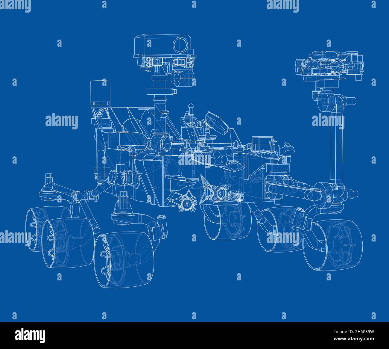 Mars Rover. Vector rendering of 3d Stock Vector Image & Art - Alamy