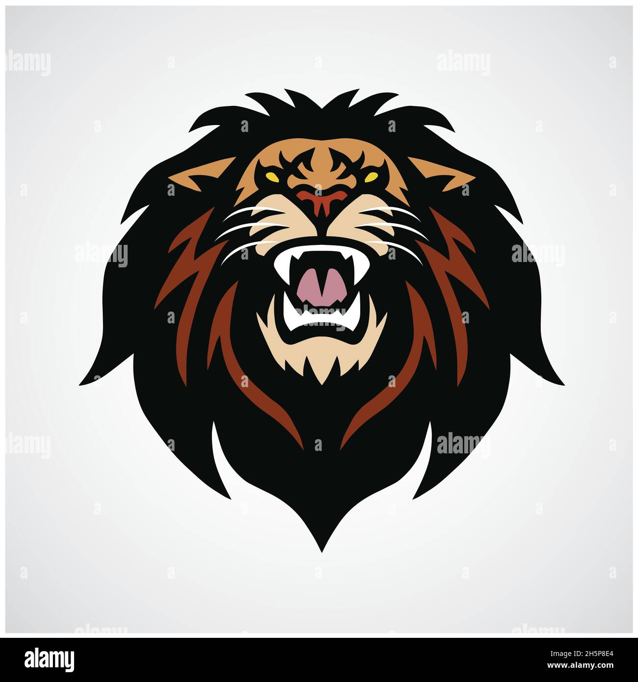 Lion Head Logo Esport Sports Mascot Vector Design Stock Vector Image ...
