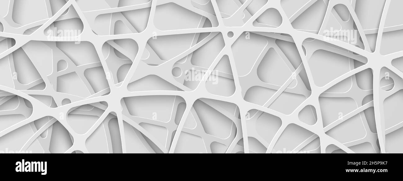 Abstract white papercut stripes banner background Stock Vector Image ...