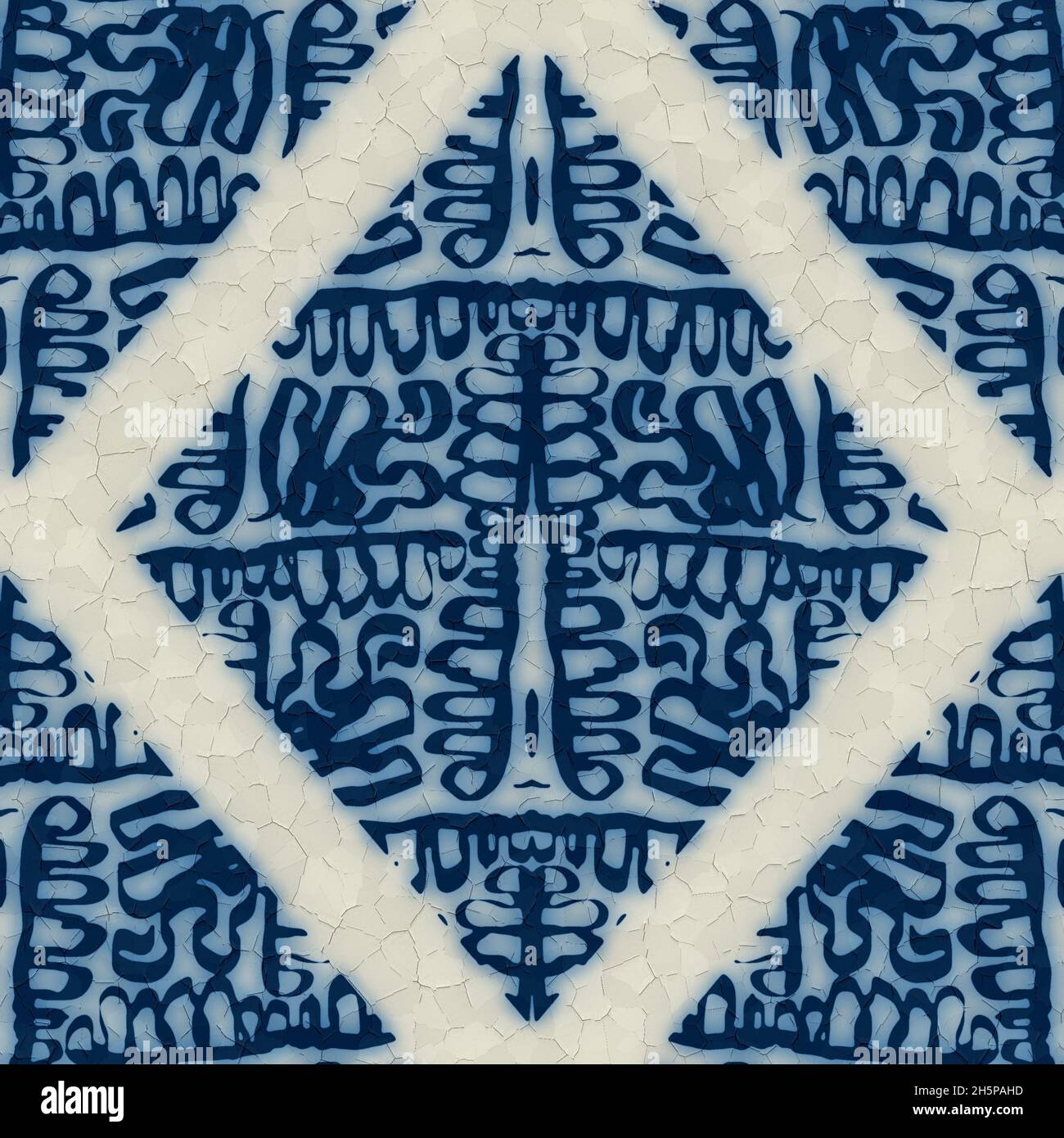 Seamless blue and white ceramic tile ornate damask pattern for surface ...