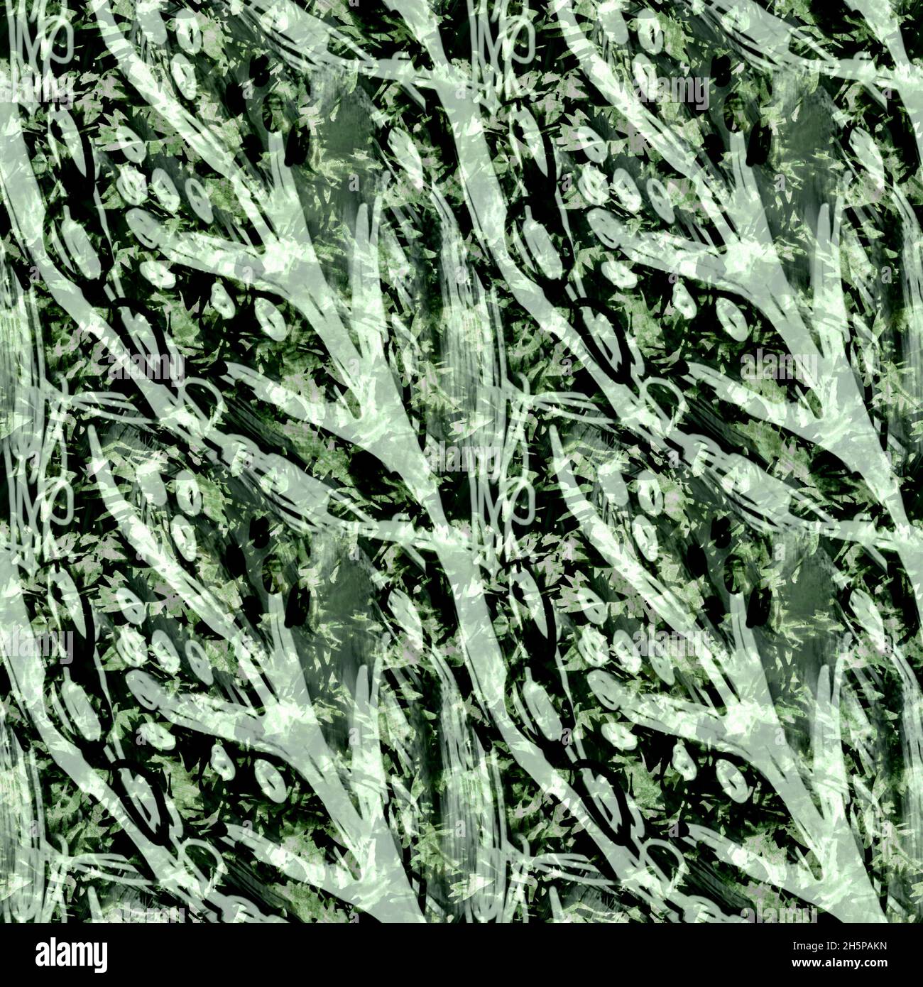 Forest green jungle nature texture. Seamless foliage leaf 2 tone design ...