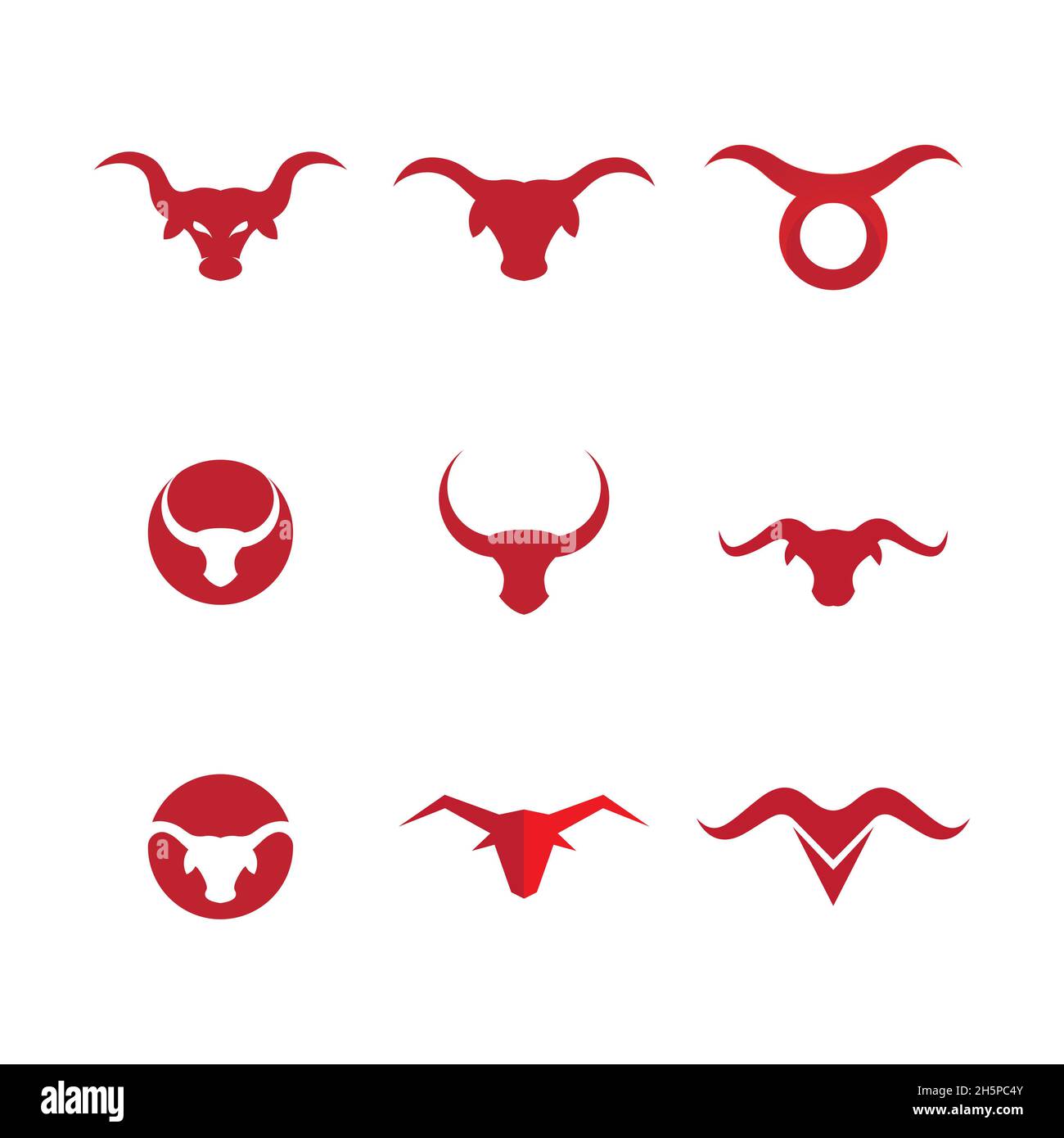 Taurus Logo Template vector icon illustration design Stock Photo - Alamy