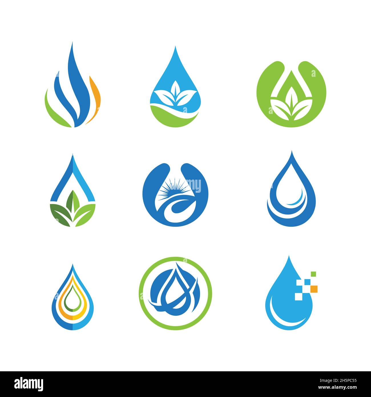 Water drop Logo Template vector illustration design Stock Photo - Alamy