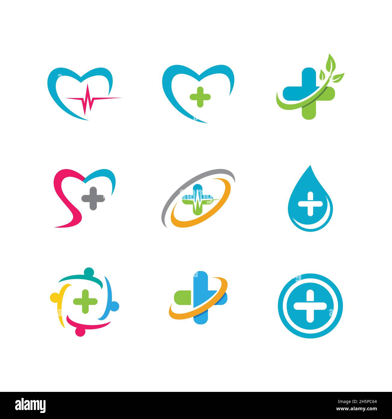 Health Medical Logo template vector illustration design Stock Photo - Alamy