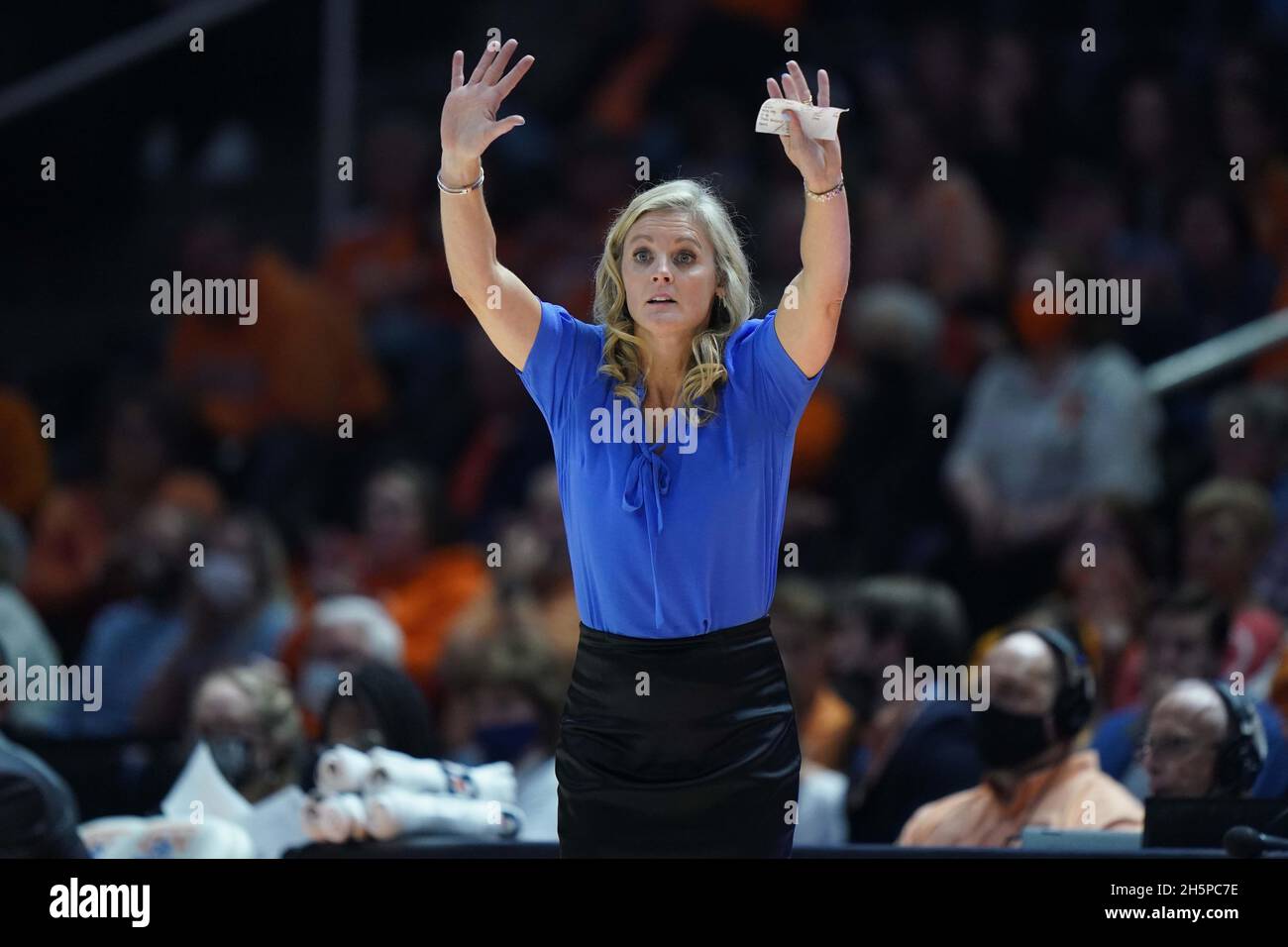 November 10, 2021: head coach Kelly Harper of the Tennessee Lady Vols ...