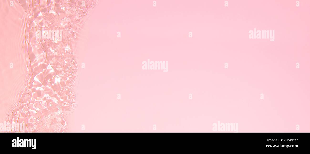 transparent pink colored clear calm water surface texture Stock Photo ...