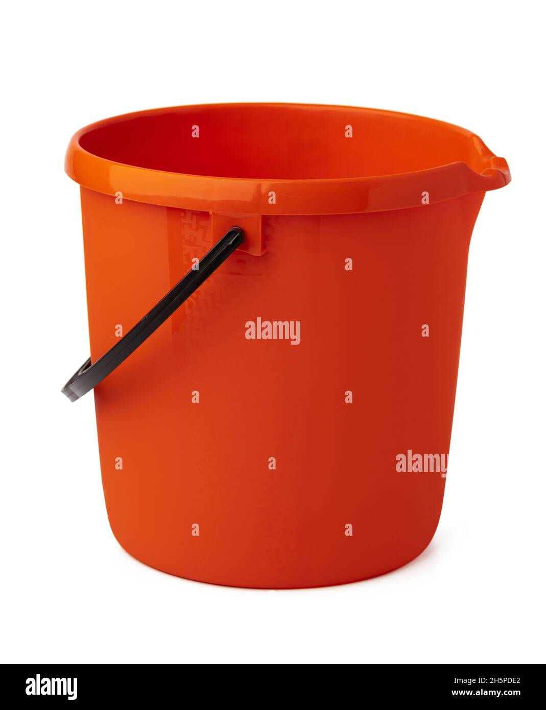 Single plastic bucket isolated on a white background Stock Photo - Alamy
