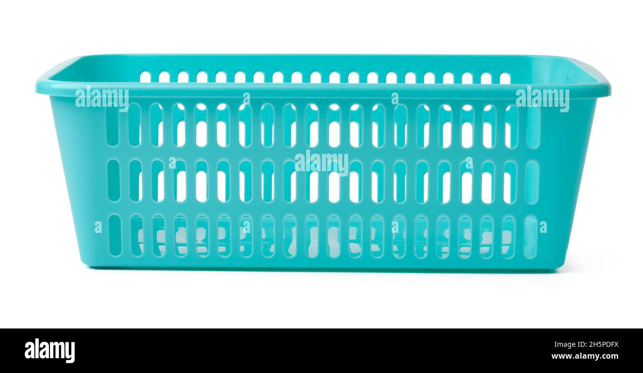 Plastic empty basket isolated on white background Stock Photo - Alamy