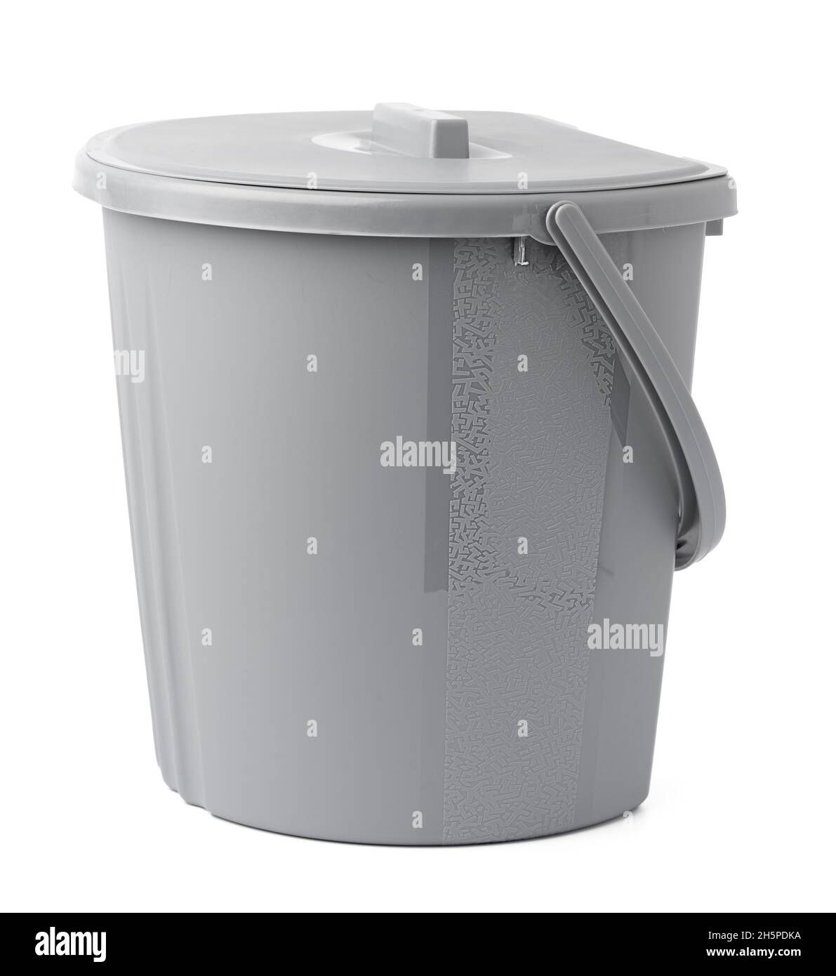 Single plastic bucket isolated on a white background Stock Photo - Alamy