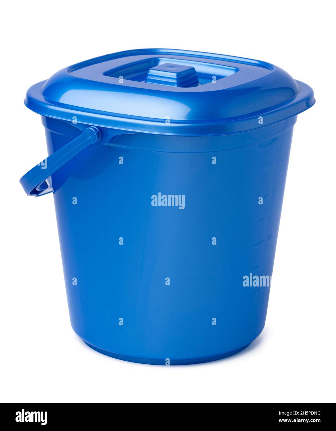 Single plastic bucket isolated on a white background Stock Photo - Alamy