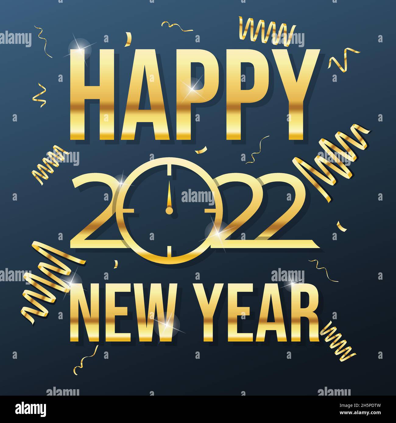 Golden Vector luxury text 2022 Happy new year. Gold Festive Numbers ...