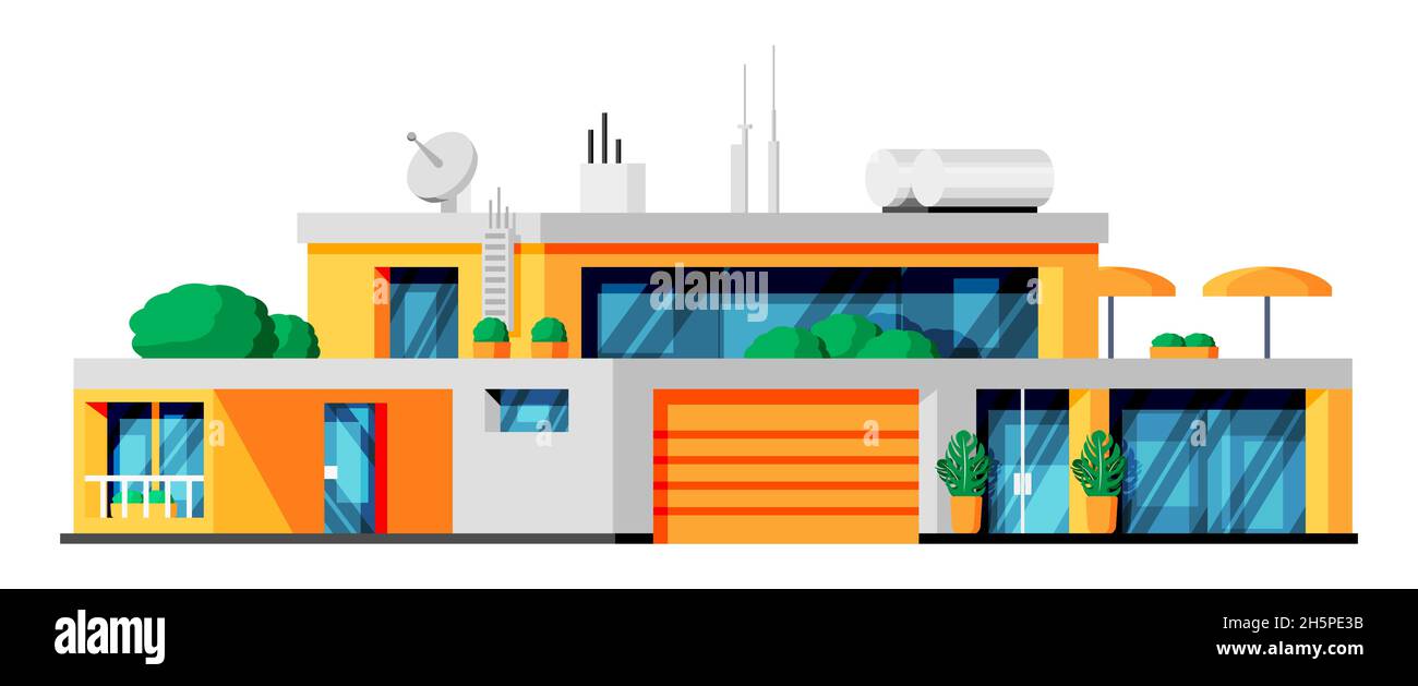 Modern Energy Efficient Building Isolated Stock Vector Image & Art - Alamy