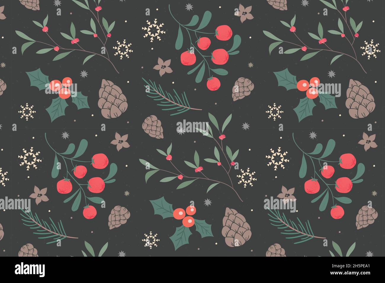 vintage christmas pattern vector design illustration Stock Vector Image ...