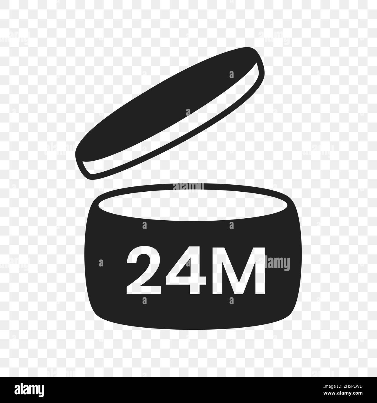 24m period after open pao icon sign flat style design vector ...