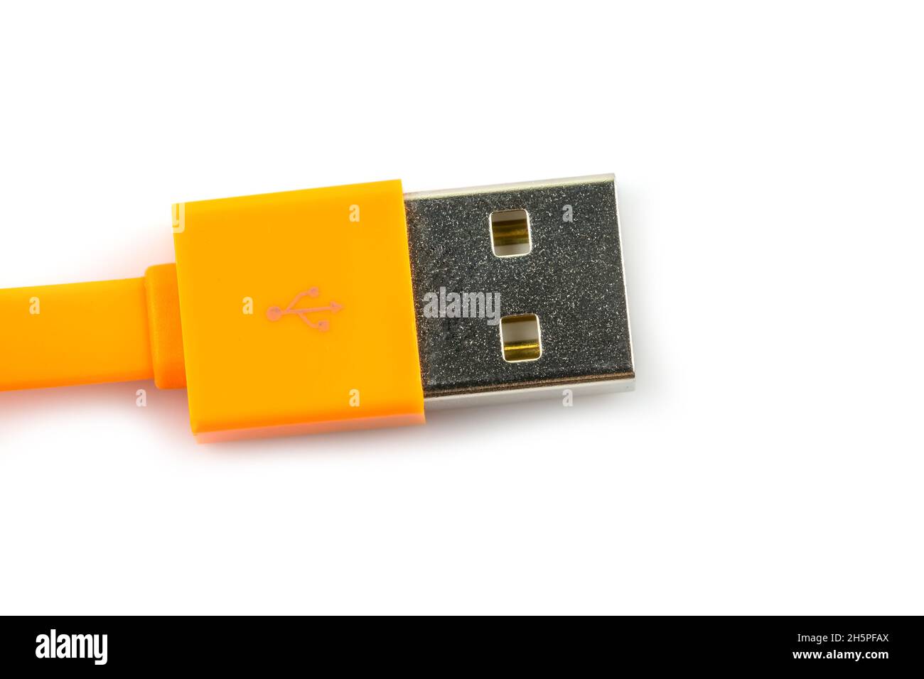 Orande USB Cable Plug isolated on white background Stock Photo - Alamy