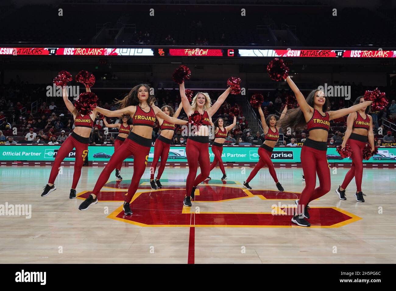 Southern California Trojans dance force cheerleaders perform during an ...