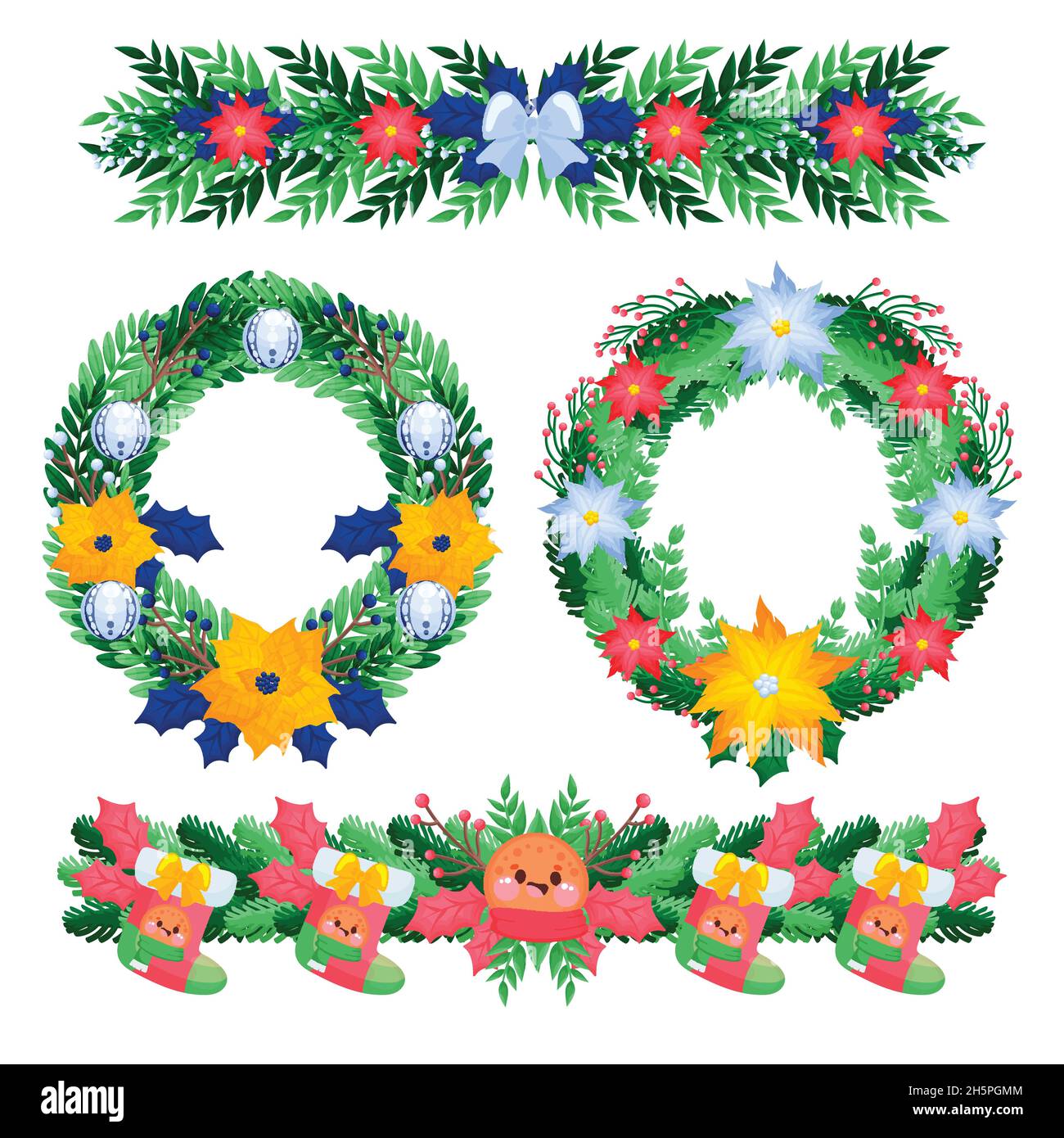 Hand drawn christmas table Cut Out Stock Images & Pictures - Alamy