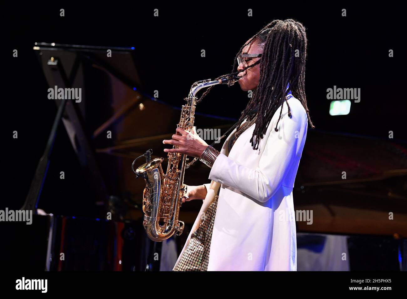 Lakecia Benjamin during the concert at Auditorium Parco della Musica ...
