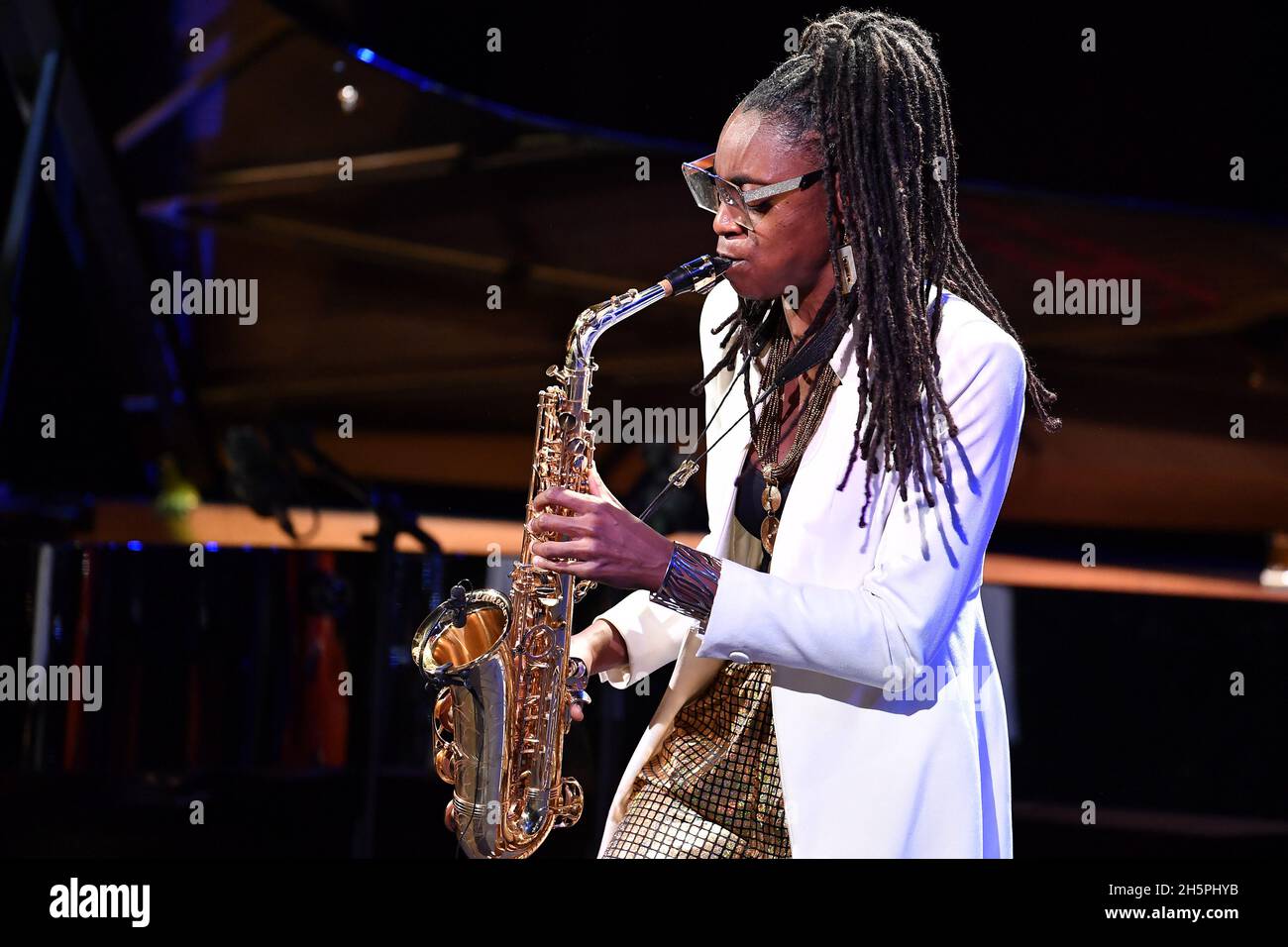 Lakecia Benjamin during the concert at Auditorium Parco della Musica ...