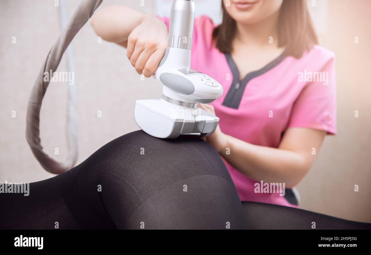 Woman Receives Lpg Massage To Remove Cellulite From Her Body For