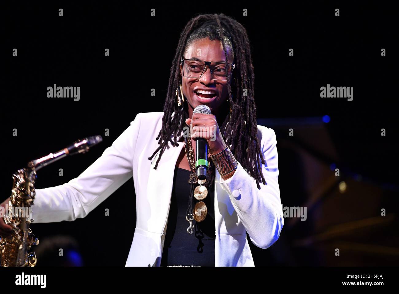 Lakecia Benjamin during the concert at Auditorium Parco della Musica ...