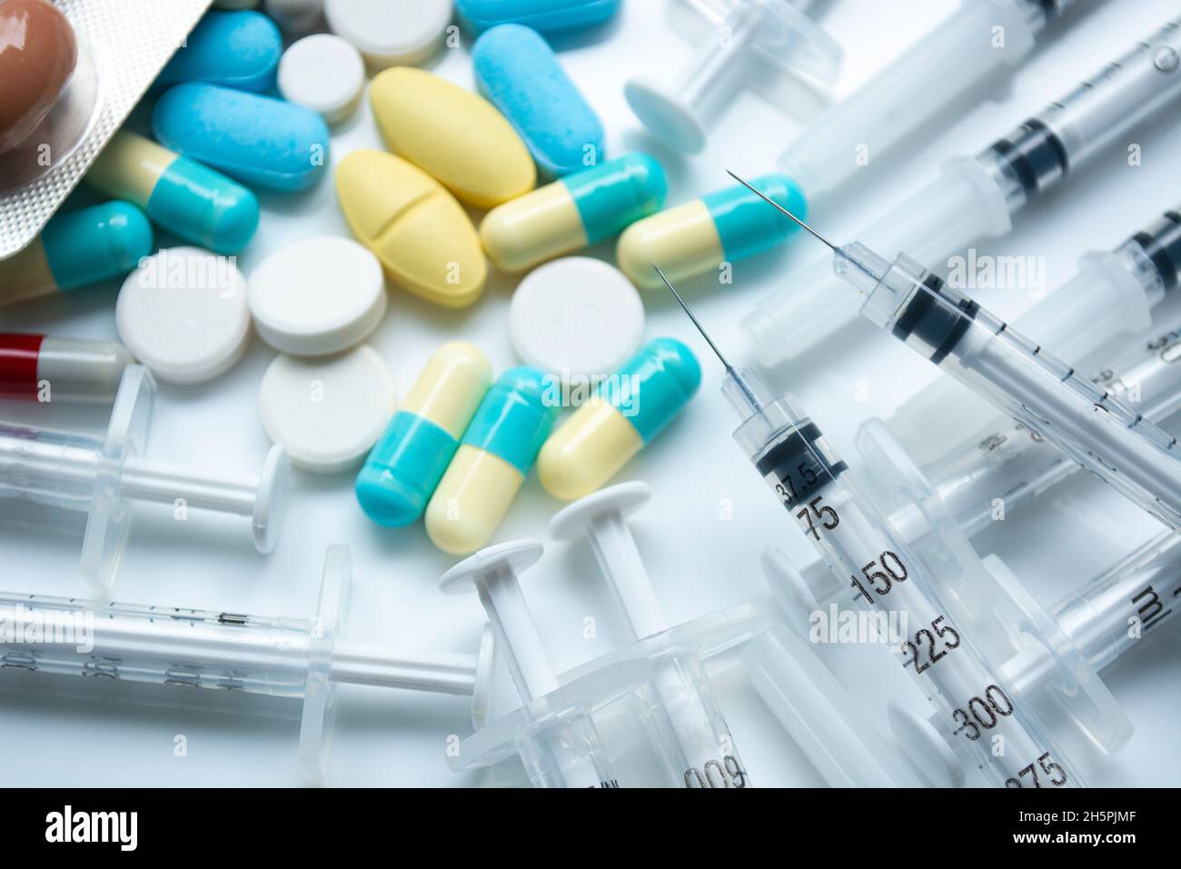 Assorted pharmaceutical medicine pills, tablets and capsules and ...