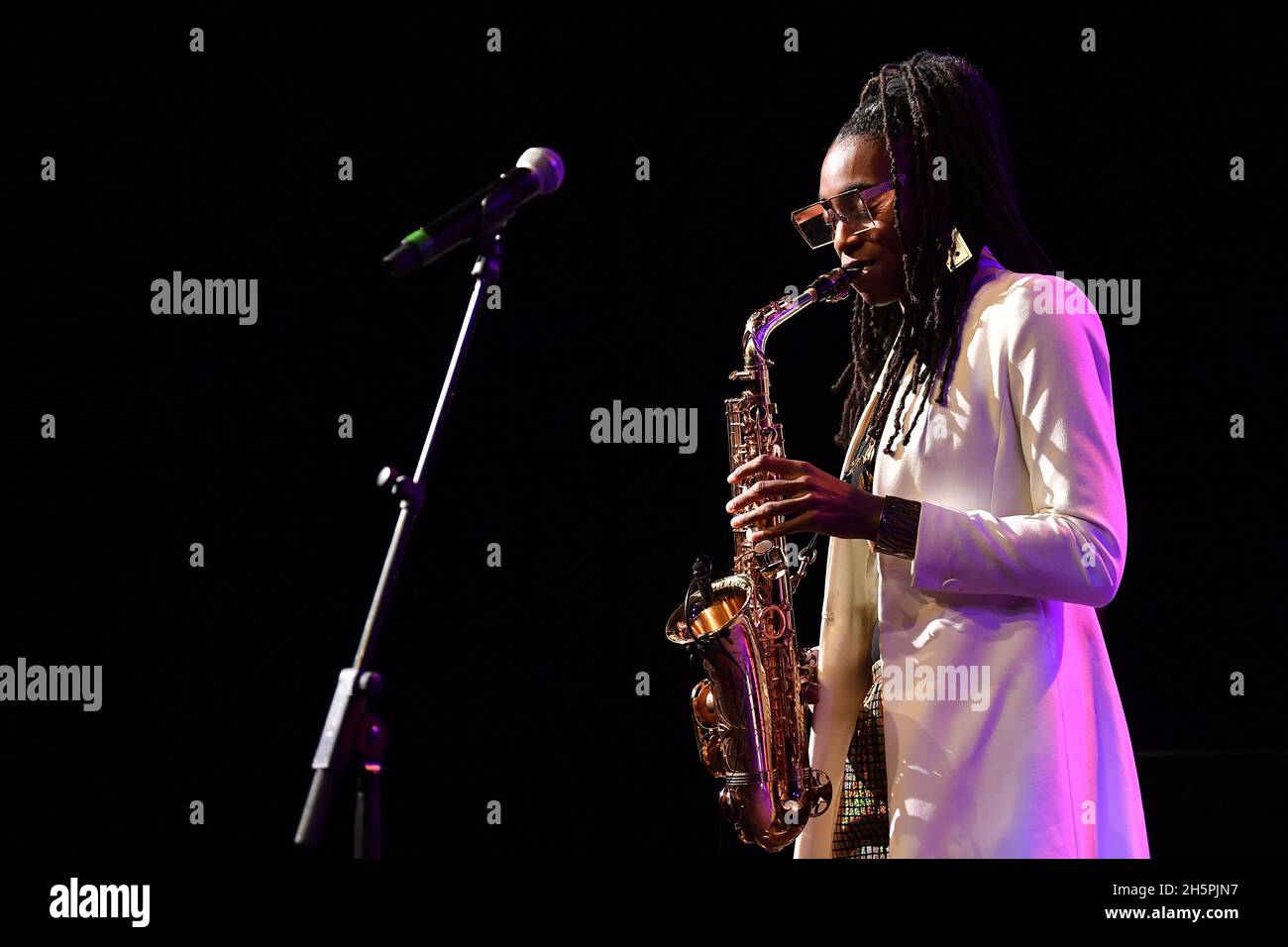 Lakecia Benjamin during the concert at Auditorium Parco della Musica ...