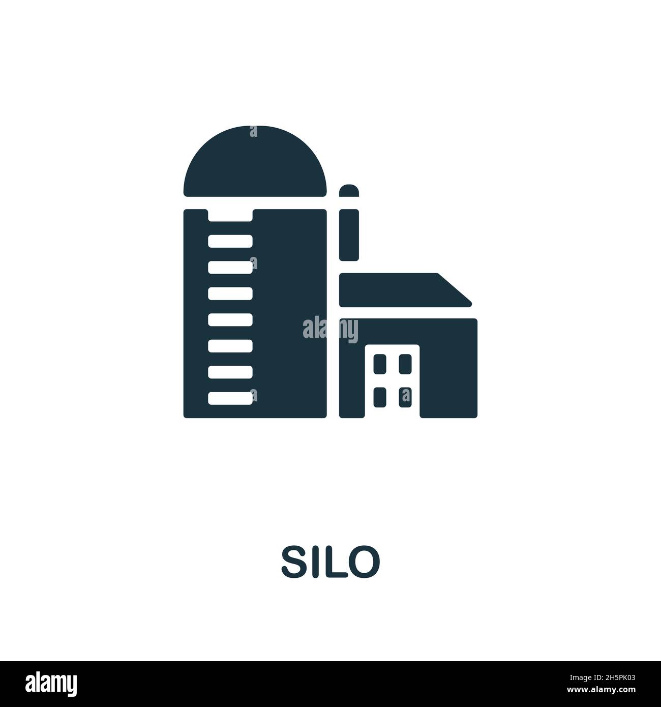 Silo icon. Monochrome sign from farming collection. Creative Silo icon ...