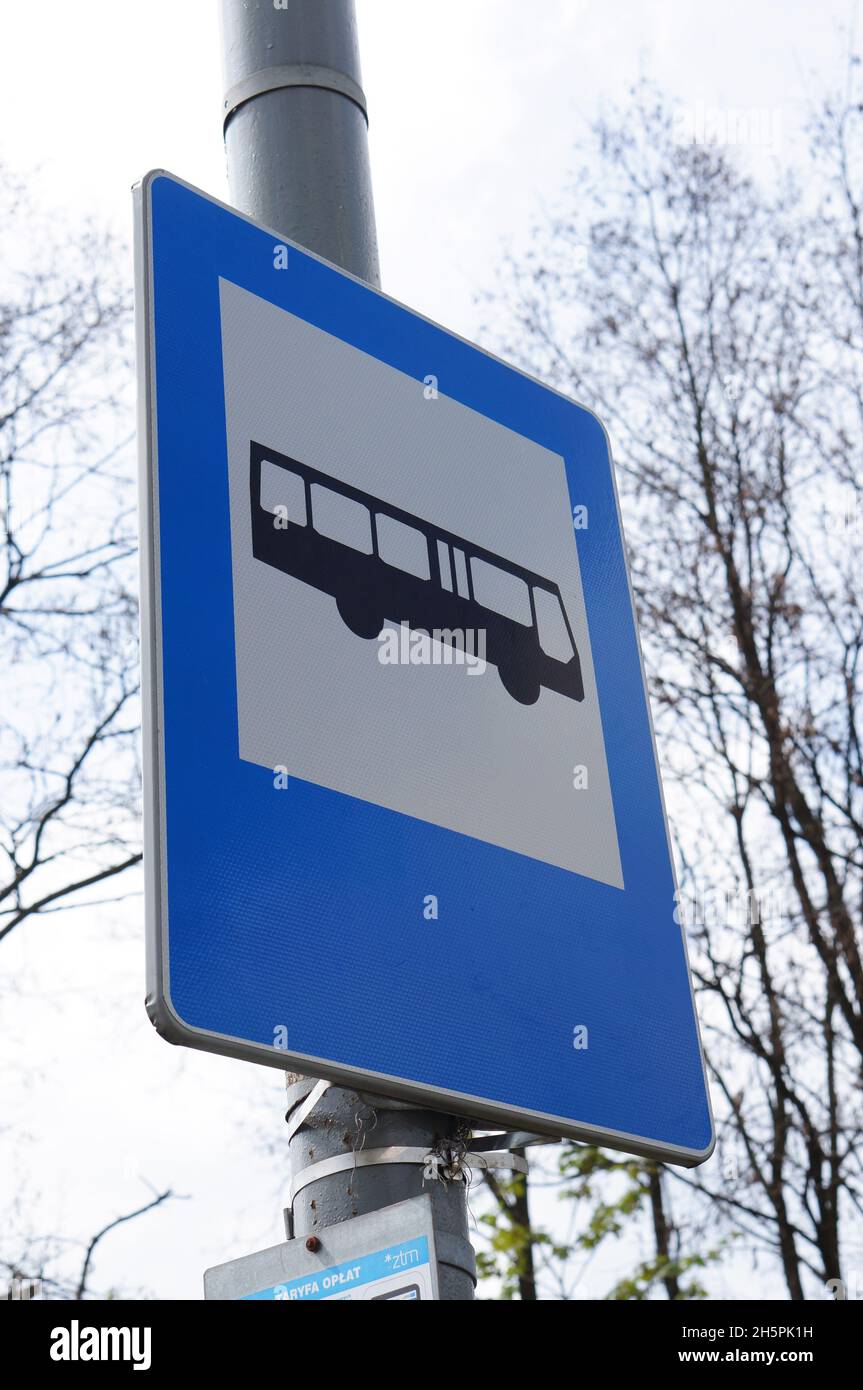 POZNAN, POLAND - Apr 26, 2015: A vertical low angle shot of a public ...