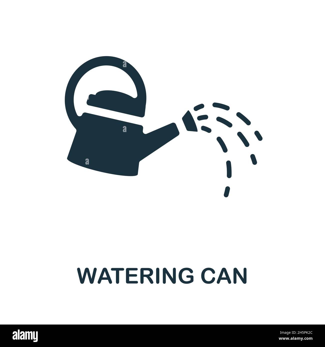 Watering Can icon. Monochrome sign from farming collection. Creative ...
