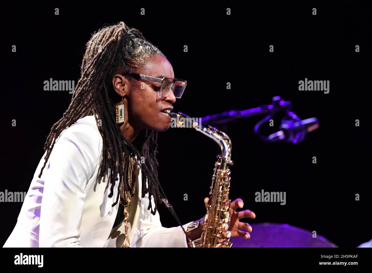 Lakecia Benjamin during the concert at Auditorium Parco della Musica ...