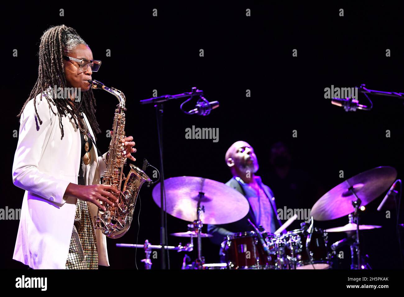 Lakecia Benjamin during the concert at Auditorium Parco della Musica ...