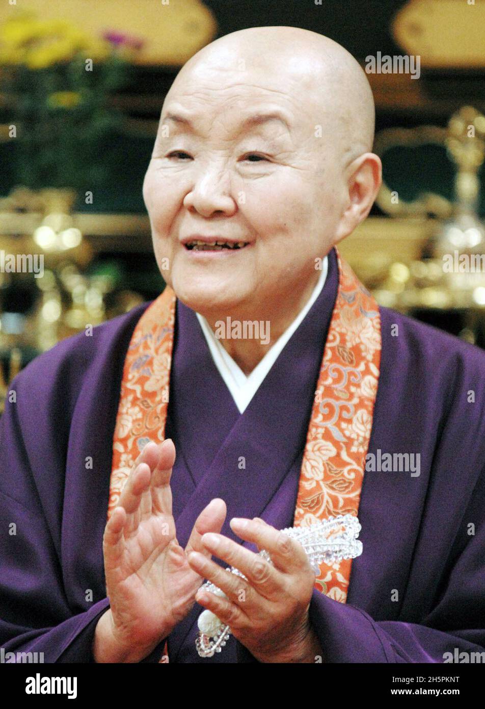 File photo taken in October 2006 shows Japanese novelist and Buddhist ...
