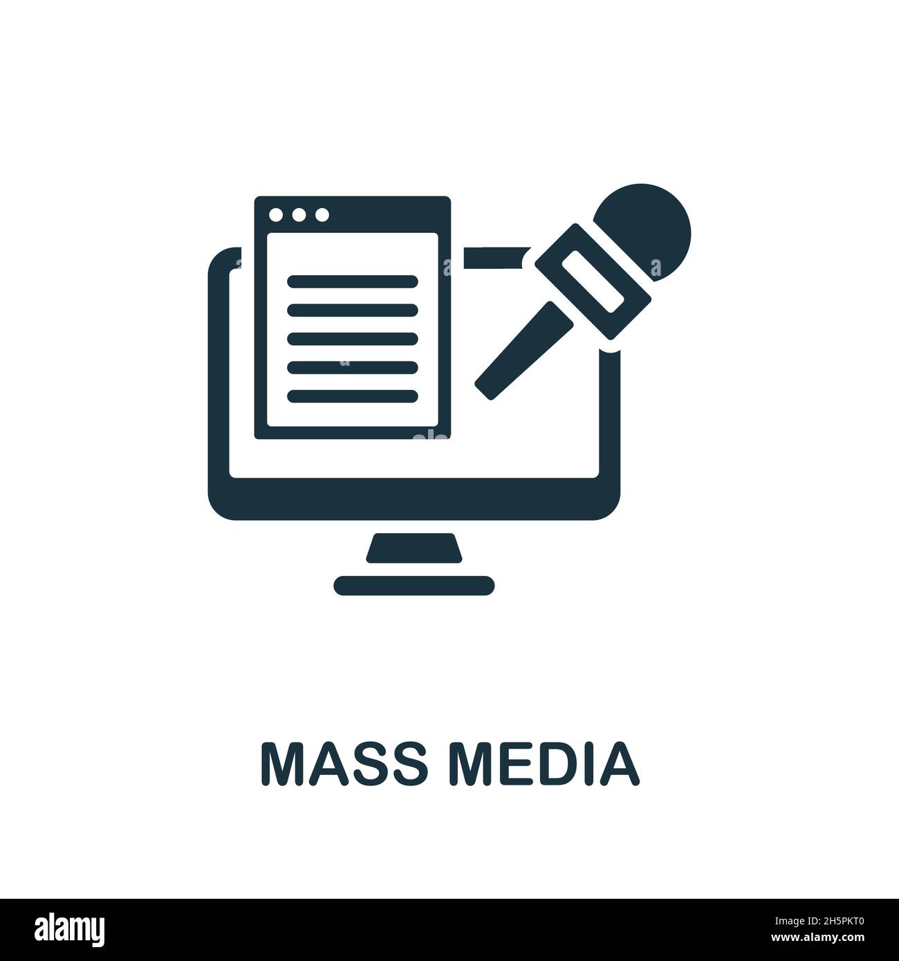 Mass Media icon. Monochrome sign from human rights collection. Creative ...