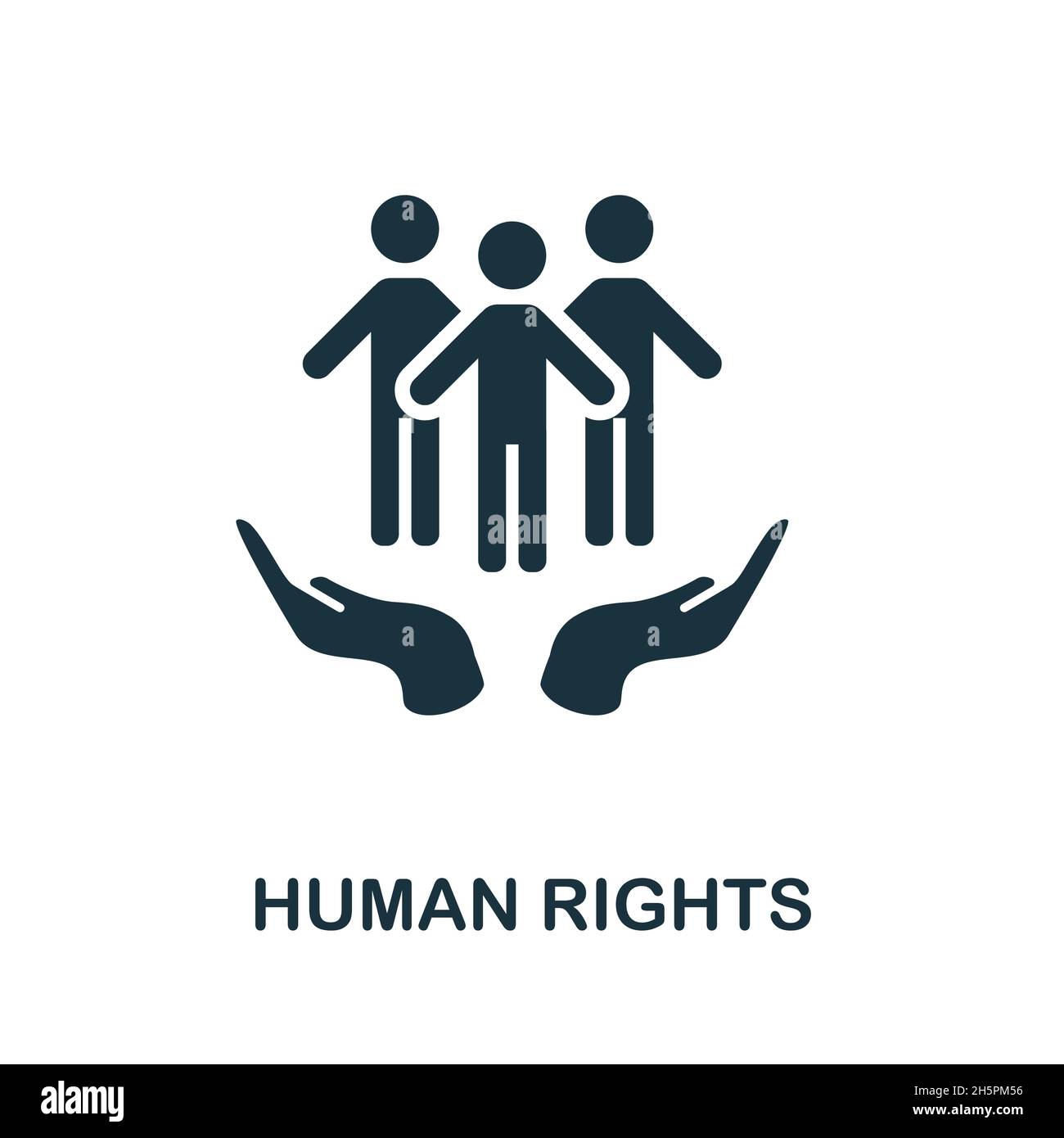 Human Rights icon. Monochrome sign from human rights collection ...