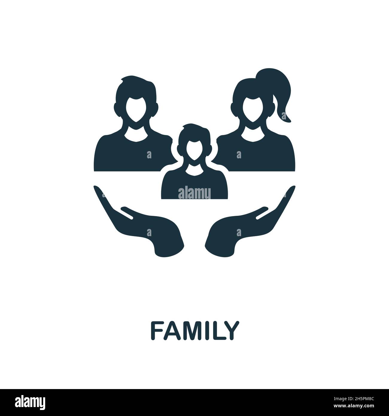 Family icon. Monochrome sign from human rights collection. Creative ...
