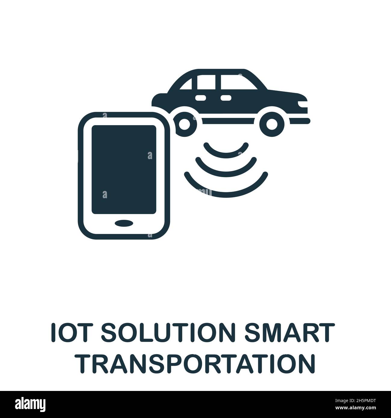 Smart Transportation icon. Monochrome sign from iot solution collection ...