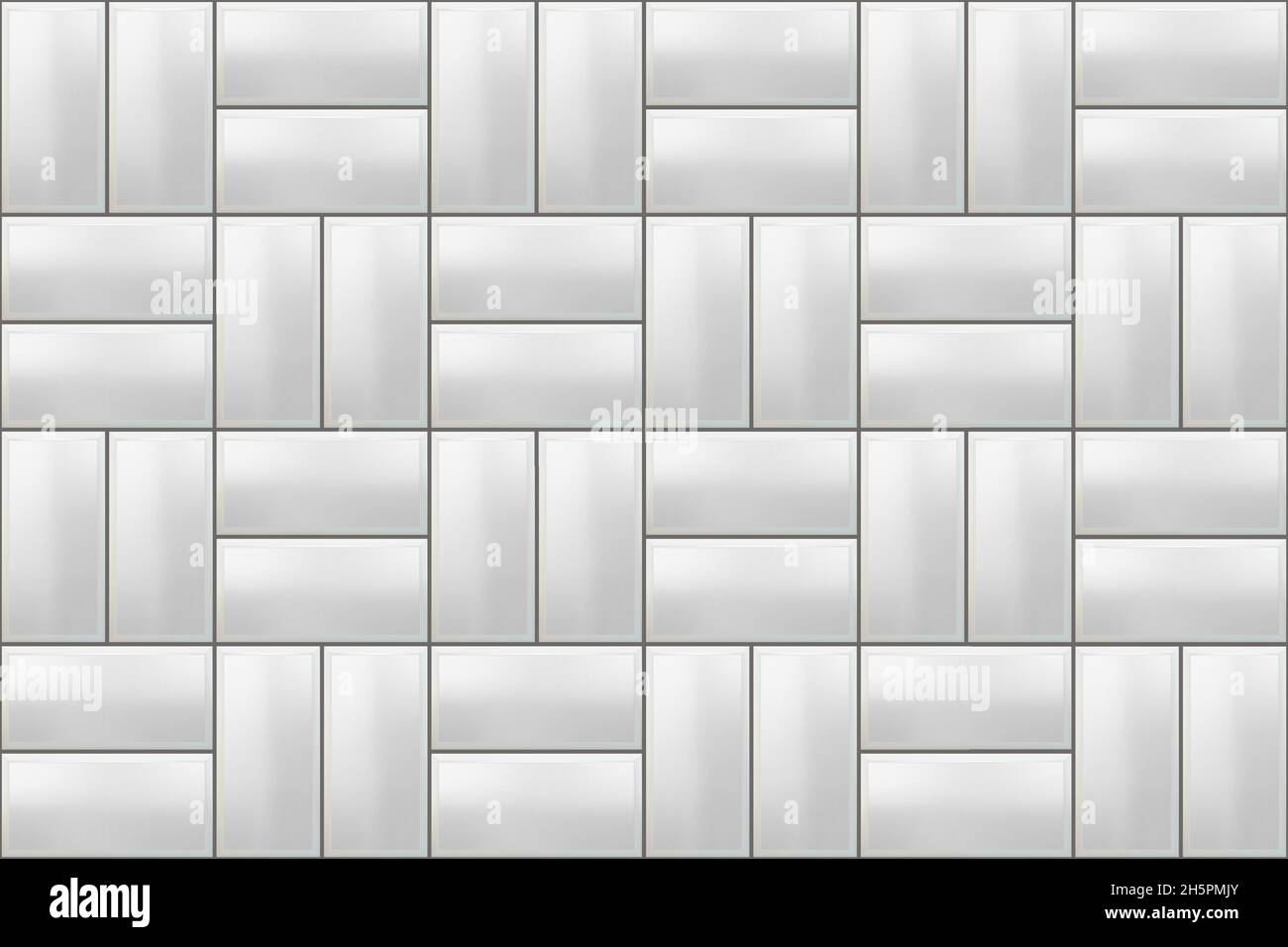 White seamless subway tile pattern. Vector metro wall or floor texture ...