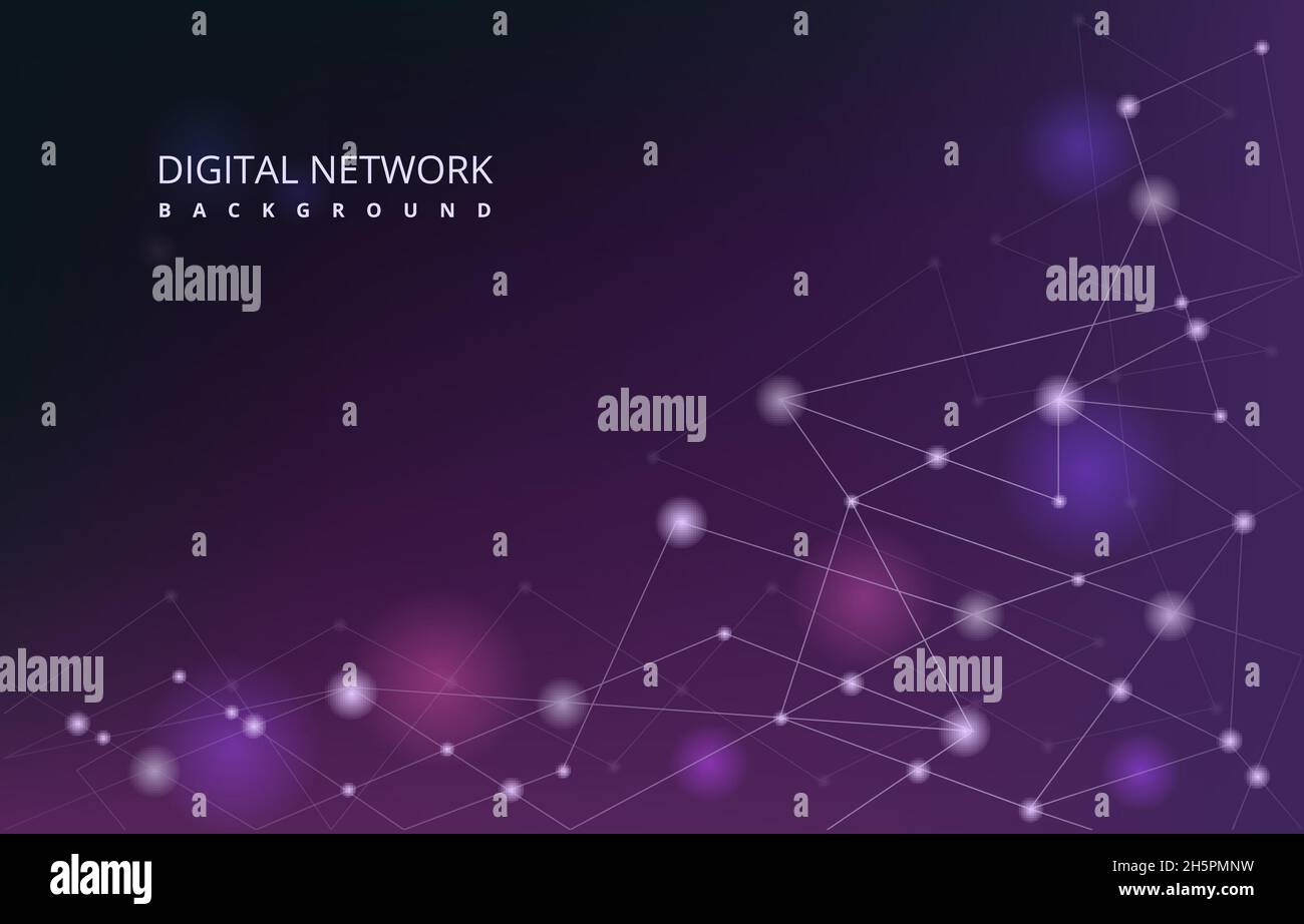 Digital Network Connection Internet Technology Abstract Vector Background Stock Vector Image ...