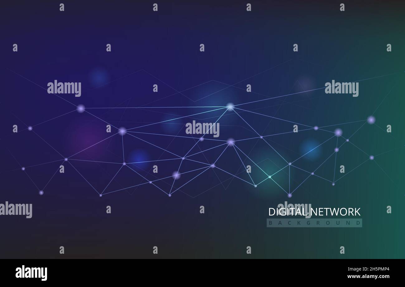 Digital Network Connection Internet Technology Abstract Vector Background Stock Vector Image ...