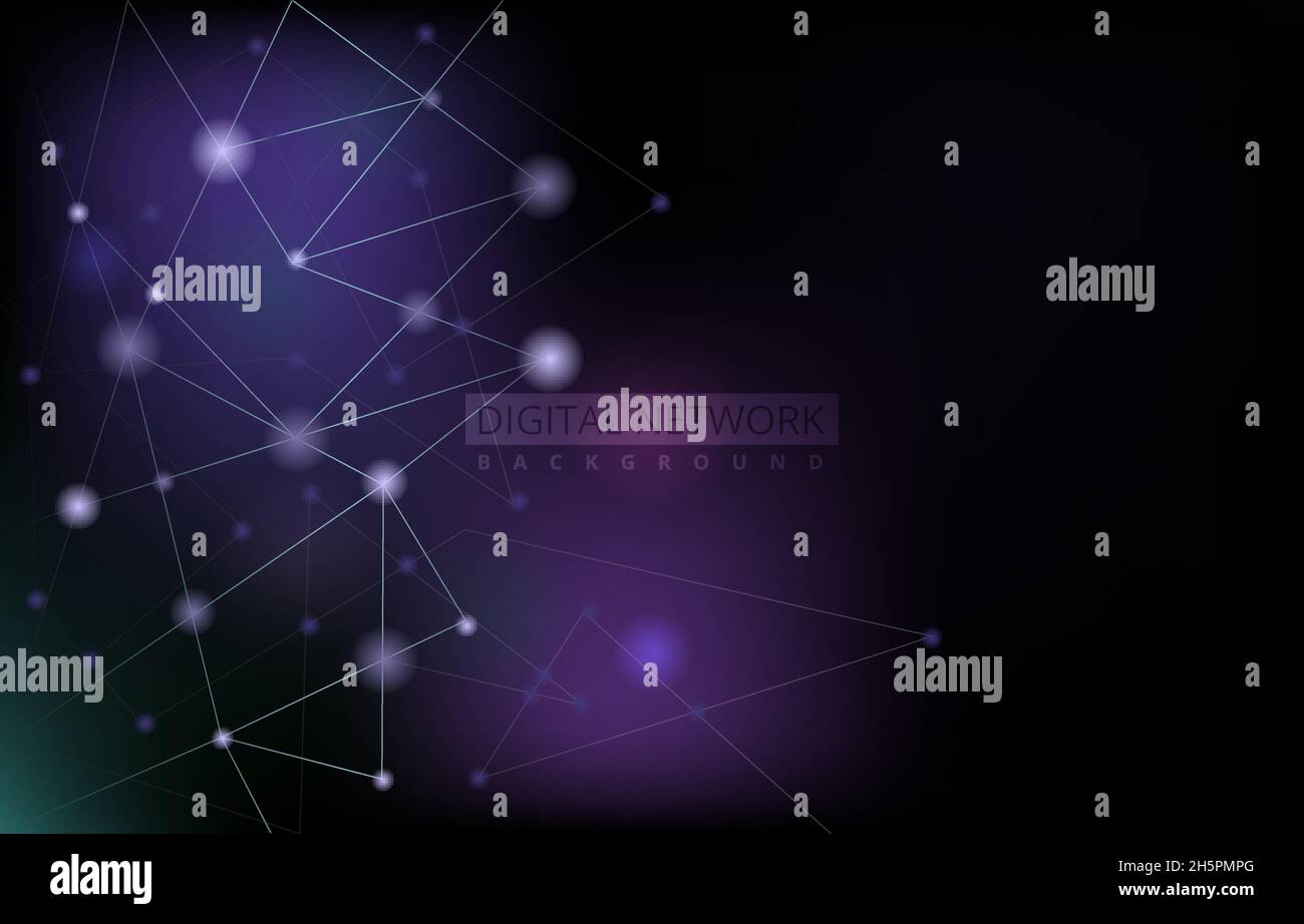 Nebula Digital Network Connection Technology Abstract Vector Background Stock Vector Image & Art ...